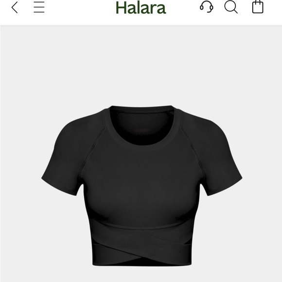 HALARA | Tops | Halara Black Active Crop Top | Poshmark